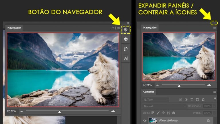 Navegador do Photoshop - Como usar o painel Navigator - Lucas Charnyai ...