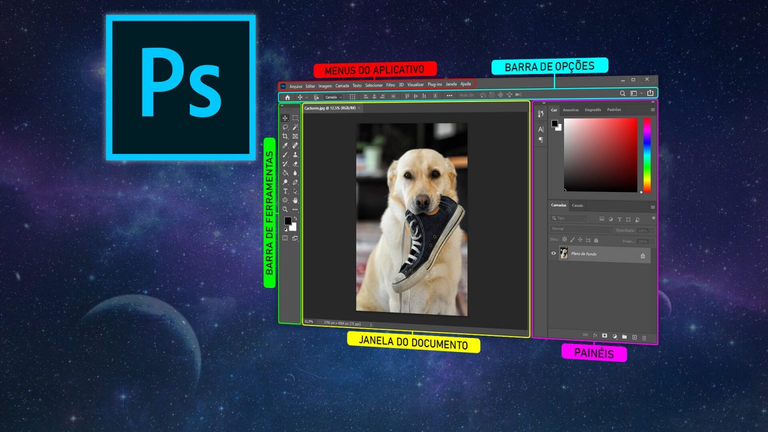 Interface do Photoshop - Conheça a área de trabalho - Lucas Charnyai ...