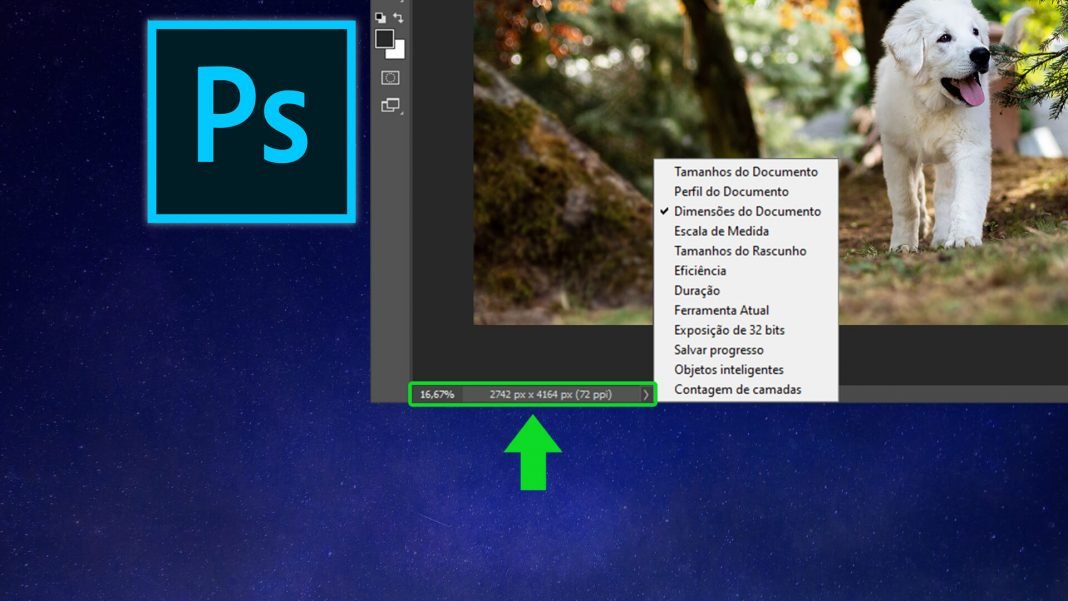 Barra de status do Photoshop - Mostrando informações - Lucas Charnyai ...